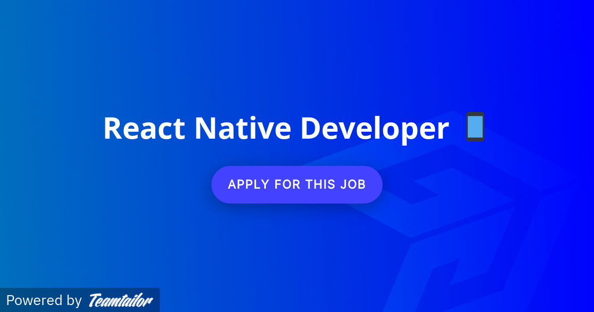 React Native Developer 📱 - GoGrow
