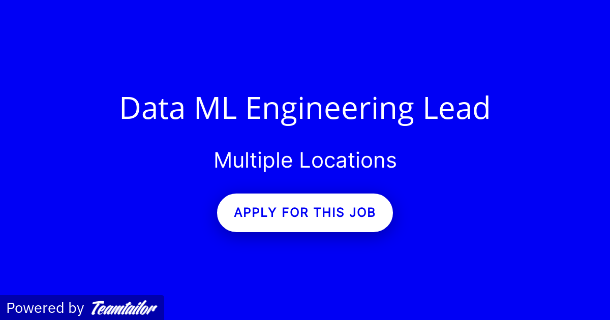 Data ML Engineering Lead - Kaiko