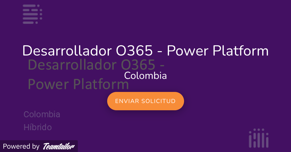 Desarrollador O365 - Power Platform - Raona