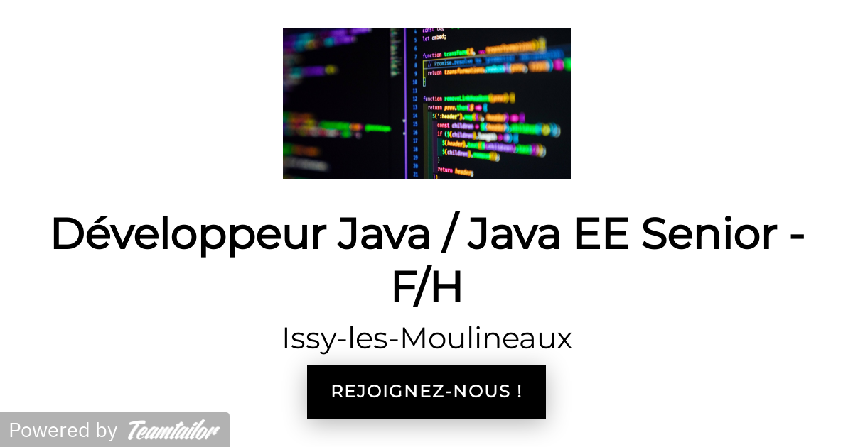 Développeur Java / Java EE Senior - F/H - Niji