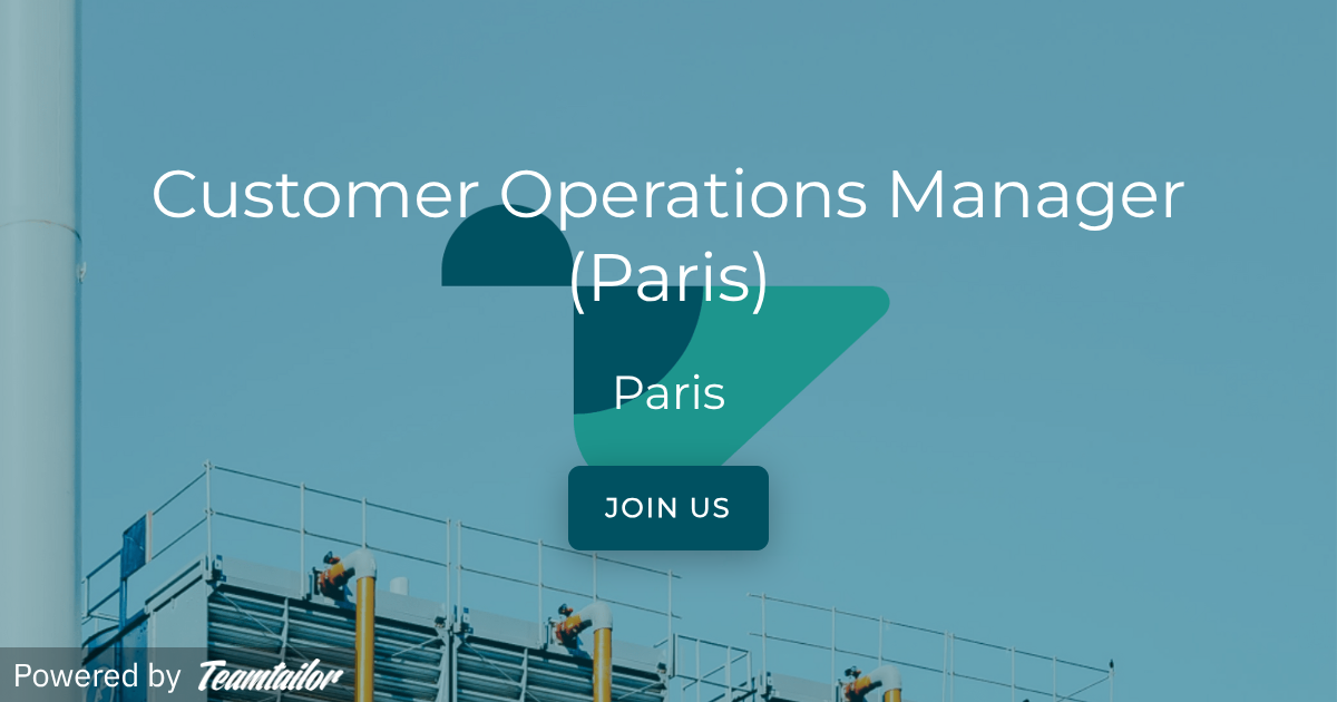 Customer Operations Manager (Paris) - Pelico