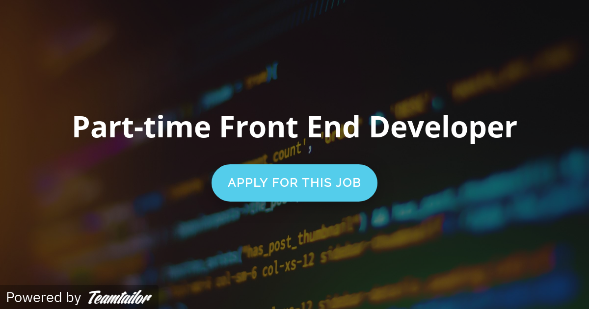 Part-time Front End Developer - GT Ecom BV