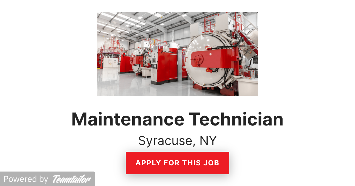 Maintenance Technician - Bodycote North America