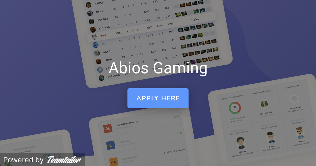 Become part of our story 📖 - Abios