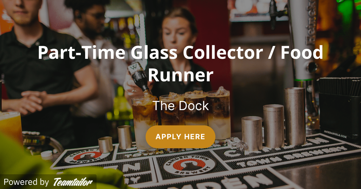 Part-Time Glass Collector / Food Runner - Croeso Pubs