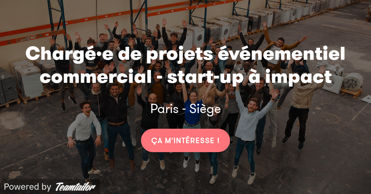 Chargé·e de projets événementiel commercial - start-up à impact - Murfy