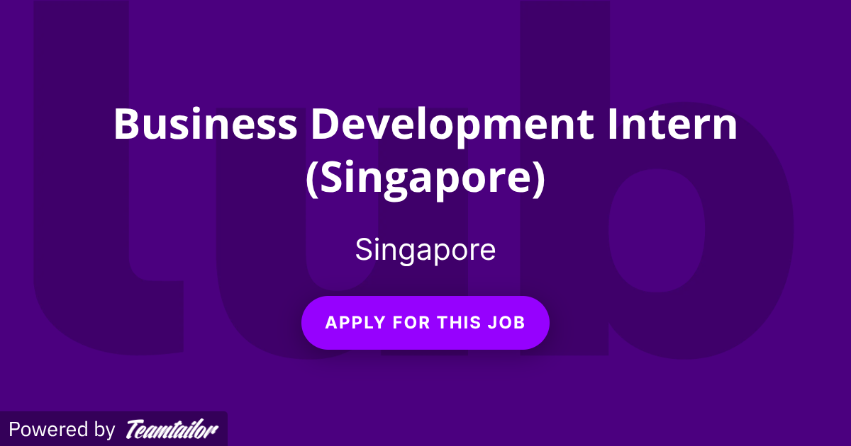 Business Development Intern (Singapore) - Qlub