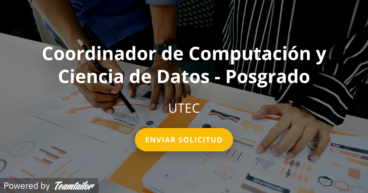 Coordinador de Computación y Ciencia de Datos - Posgrado - Universidad ...