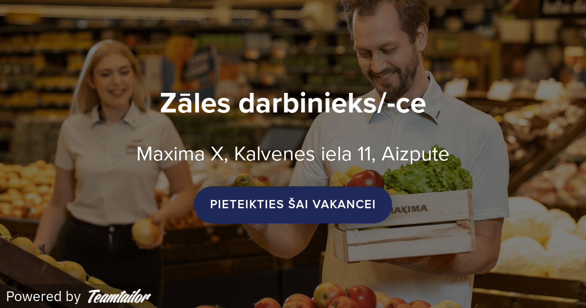 Zāles darbinieks/-ce - MAXIMA