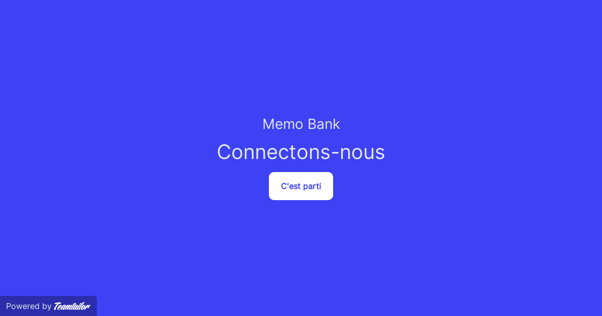 Memo Bank – Connect