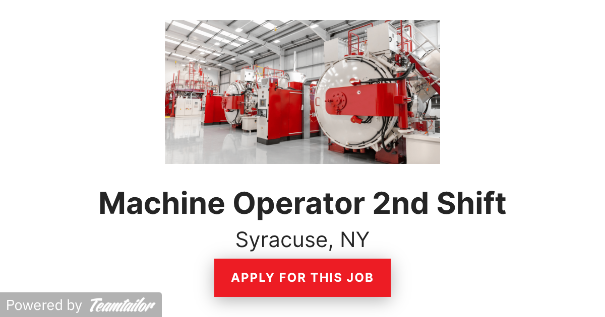 Machine Operator 2nd Shift - Bodycote North America