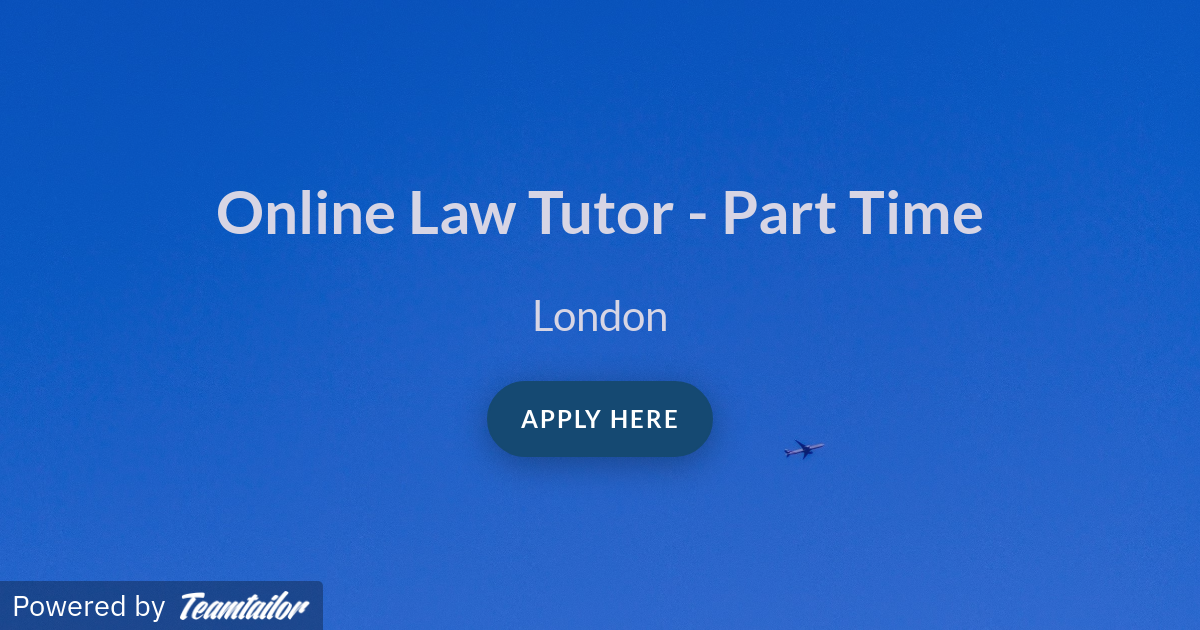 Online Law Tutor - Part Time - FNT