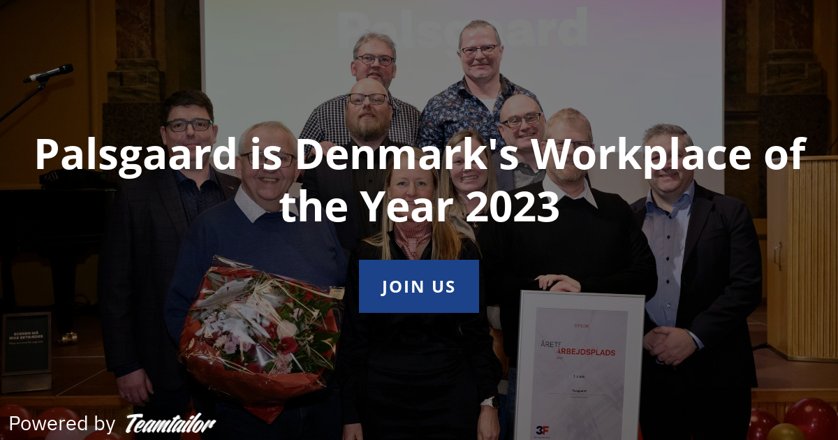Palsgaard is Denmark's Workplace of the Year 2023 - Palsgaard