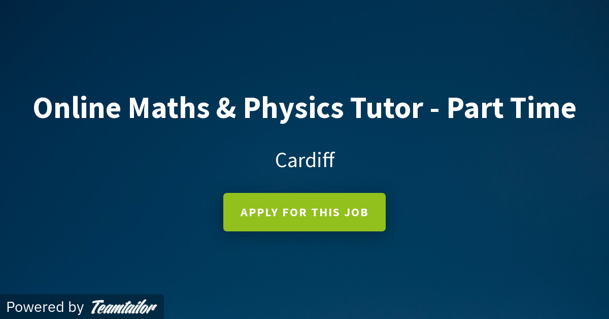Online Maths & Physics Tutor - Part Time - FindTutors