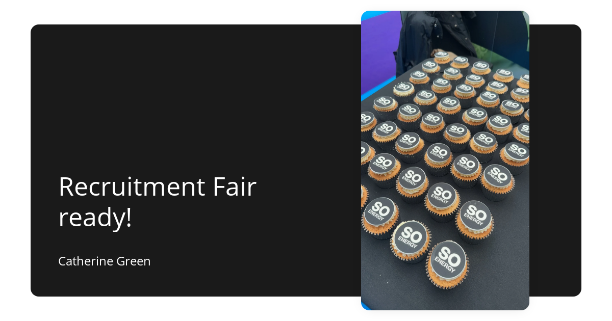 London Job Show ready! - Team stories - So Energy