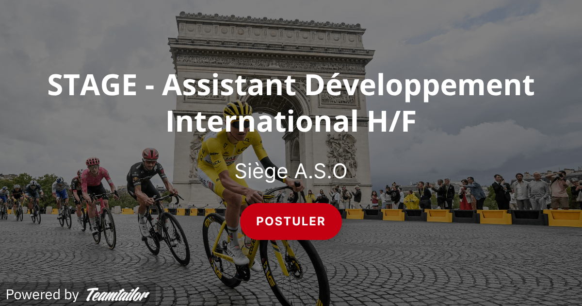 STAGE - Assistant Développement International H/F - Amaury Sport ...