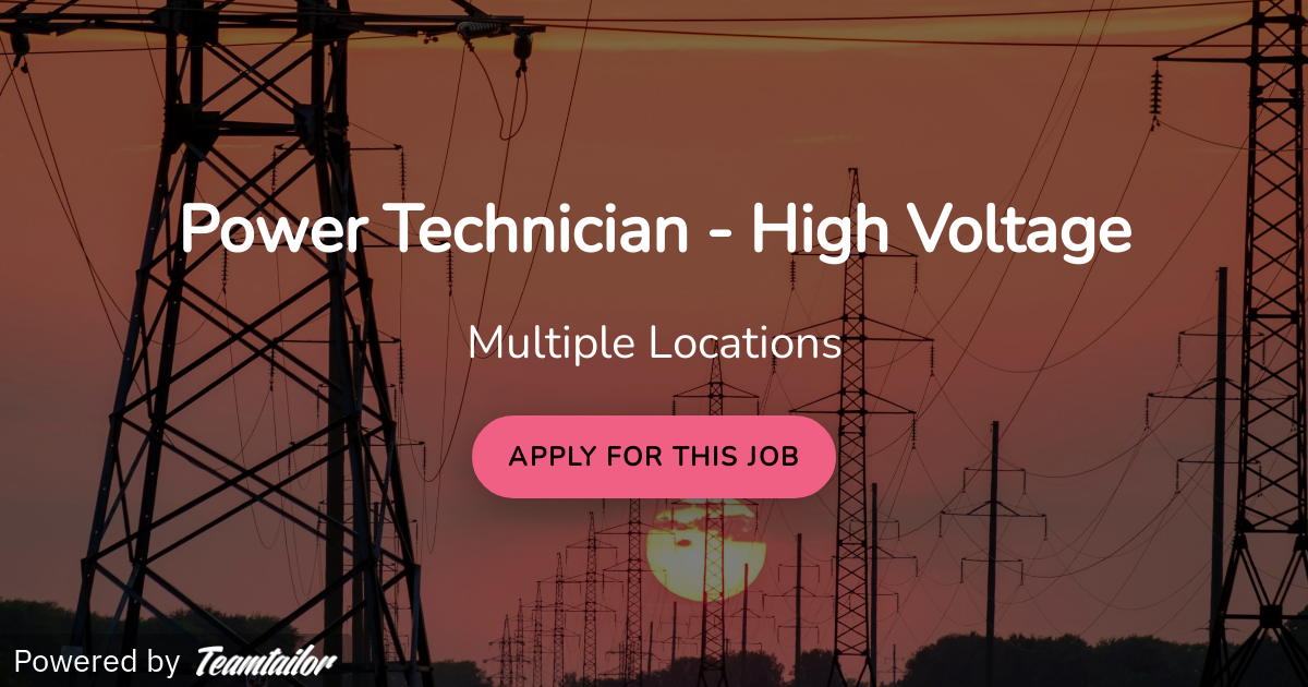 Power Technician - High Voltage - Paragon Recruitment Ltd