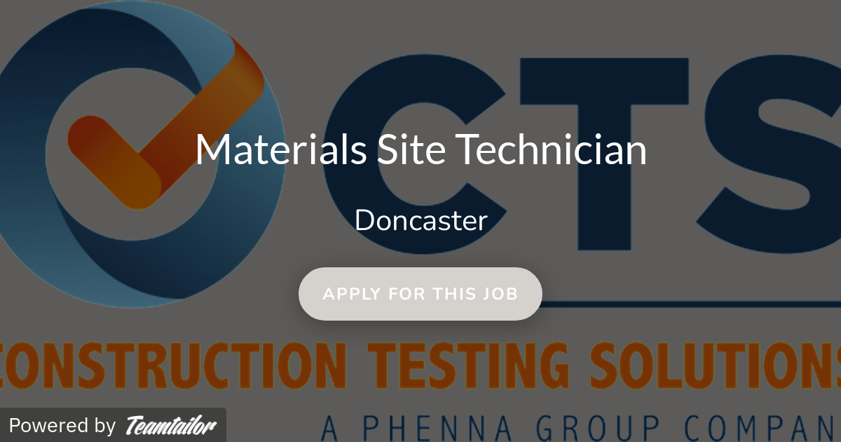 Materials Site Technician - Construction Testing Solutions