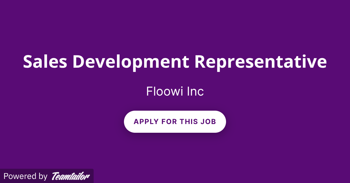 Sales Development Representative - Floowi