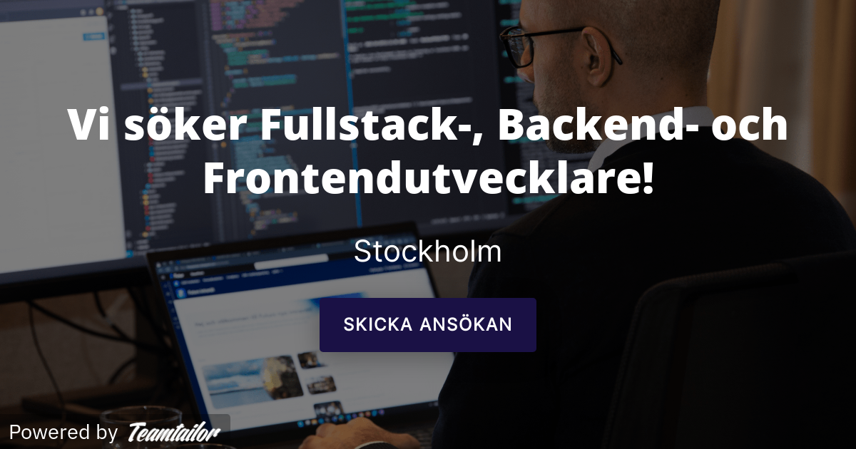 Vi söker Fullstack-, Backend- och Frontendutvecklare! - Futur
