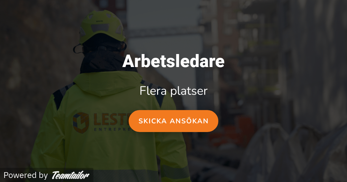 Arbetsledare - Lestra