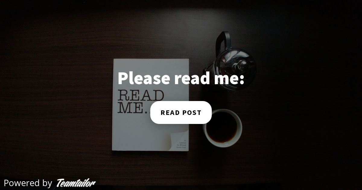 Please read me: - Posts - KAN