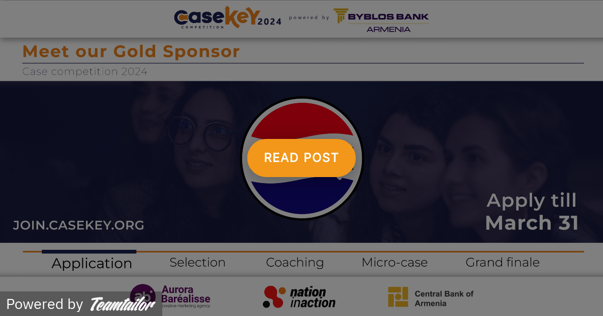 Pepsi Armenia: Empowering Education as Gold Sponsor of CaseKey 2024 - Posts - Nation 2.0 ...