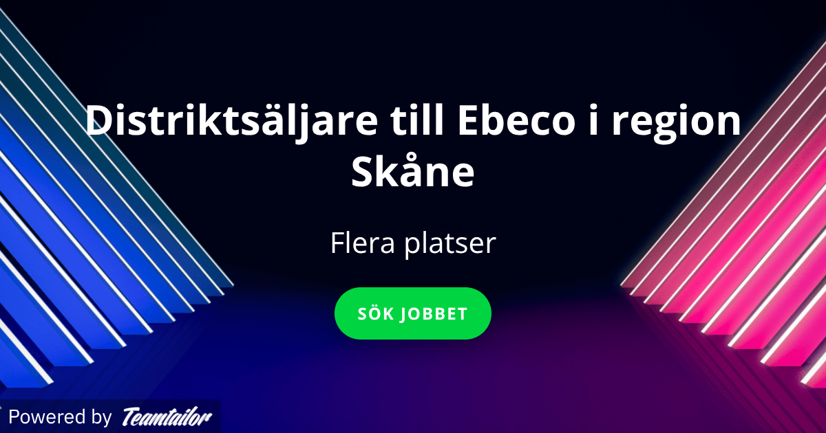 Distriktsäljare till Ebeco i region Skåne - Bravura