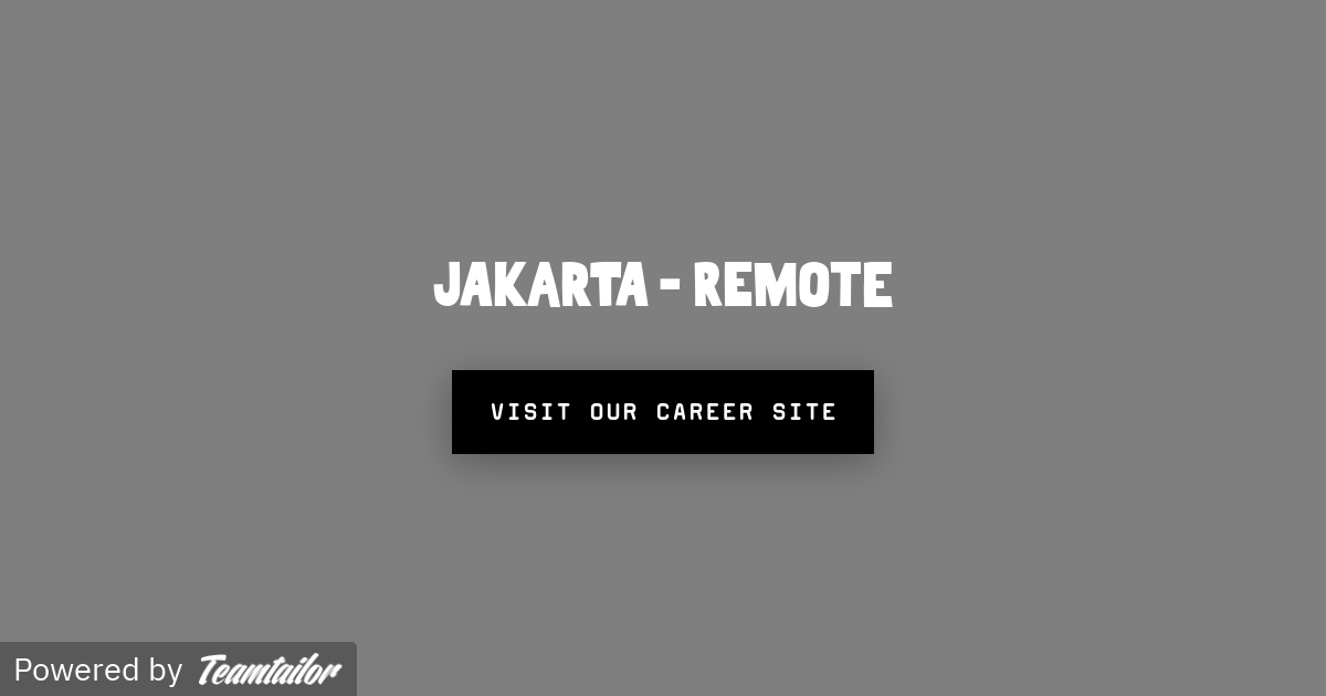 Jakarta - Remote - Oatly AB