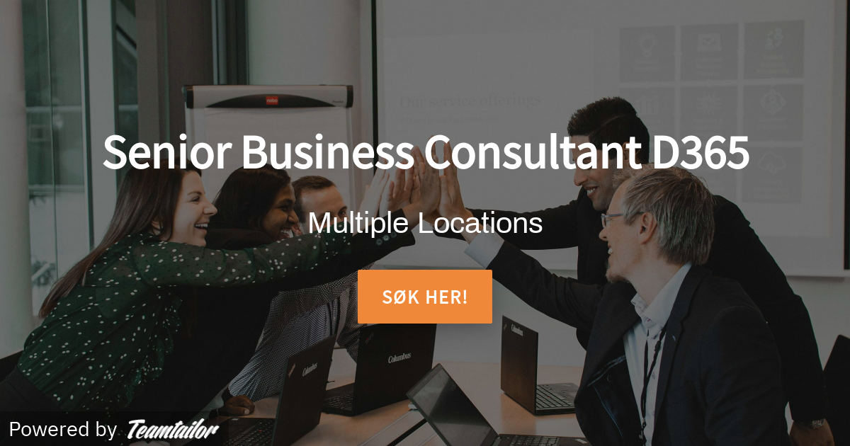 Senior Business Consultant D365 - Columbus Norway