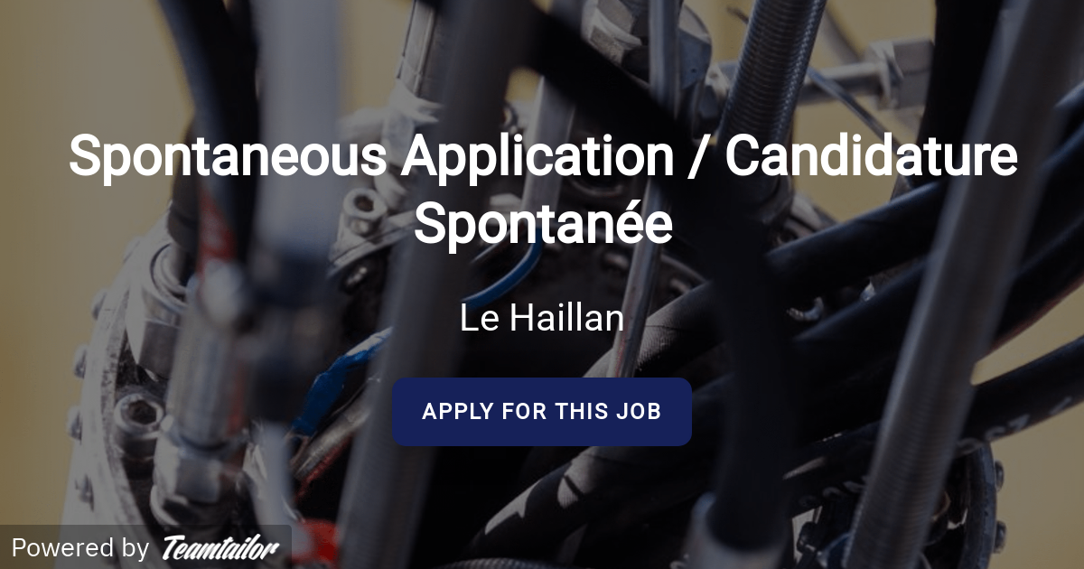 Spontaneous Application / Candidature Spontanée - HyPrSpace