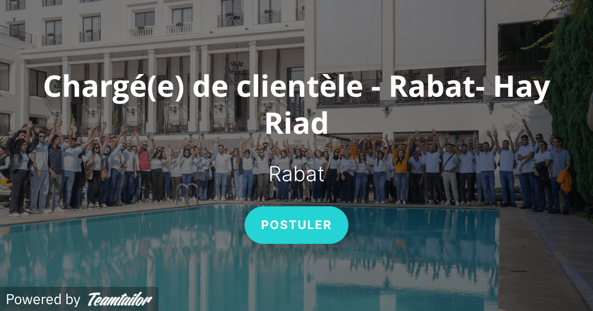 Chargé(e) de clientèle - Rabat- Hay Riad - Cash Plus