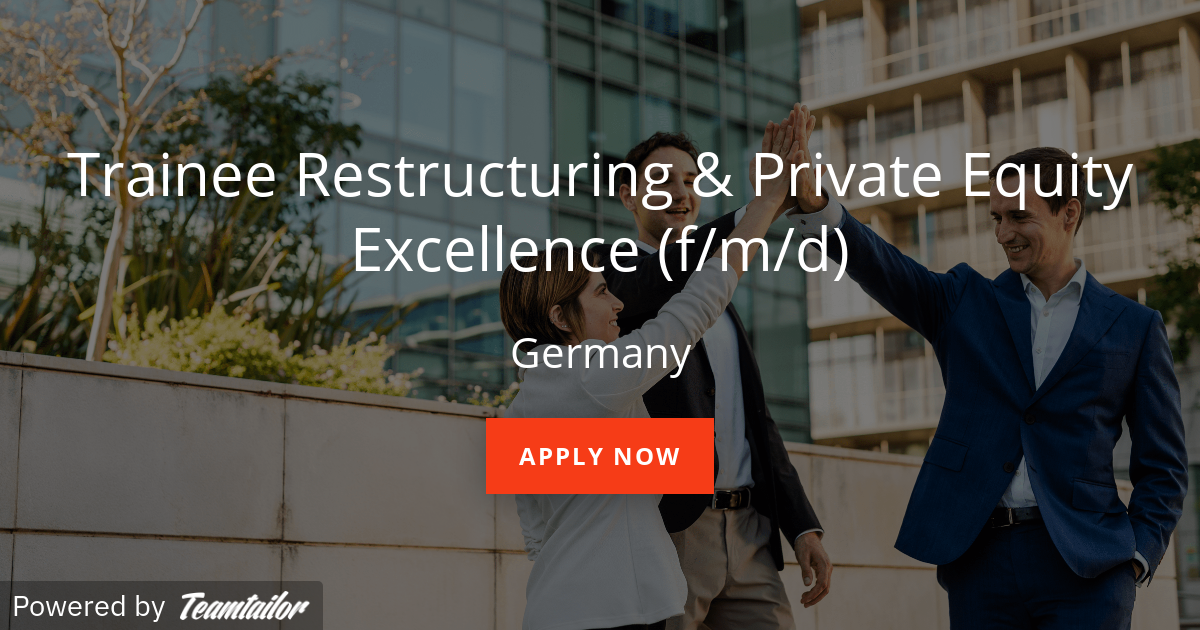 Trainee Restructuring & Private Equity Excellence (f/m/d) - Troesser & Co.