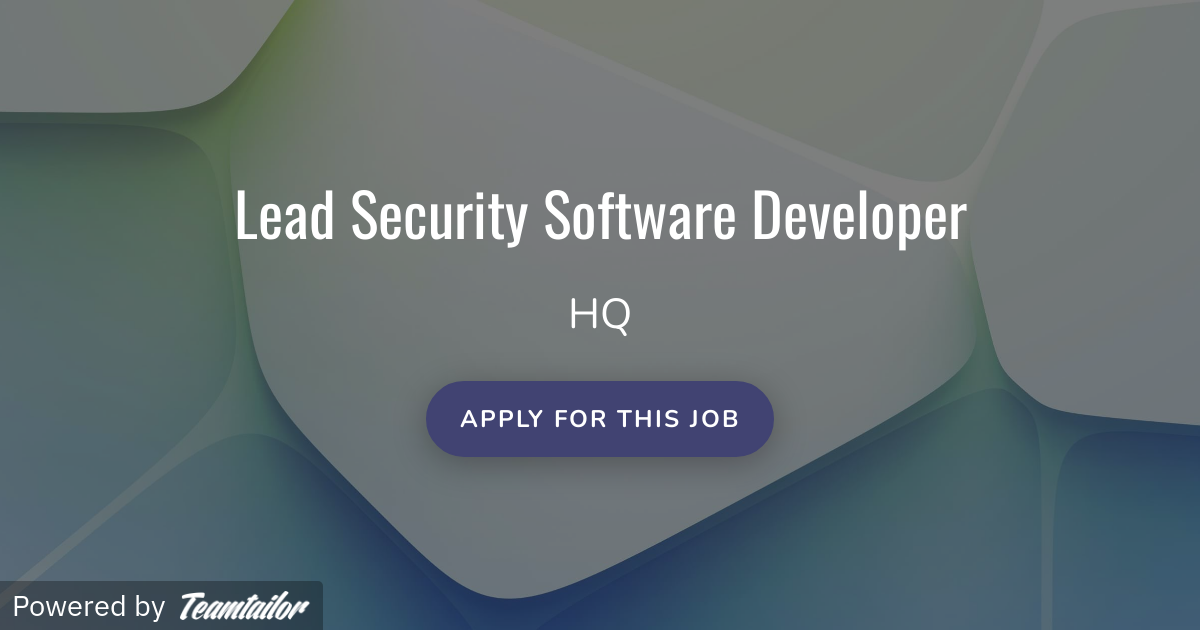 Lead Security Software Developer - Vidoori