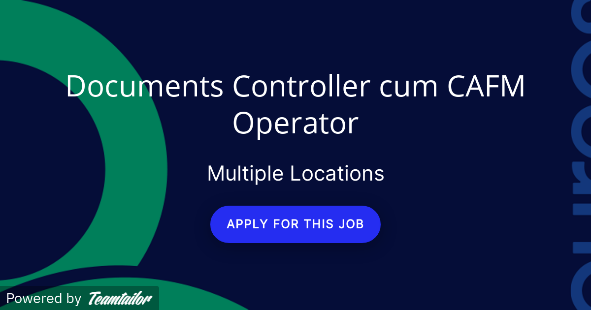 Documents Controller cum CAFM Operator - Qureos Inc