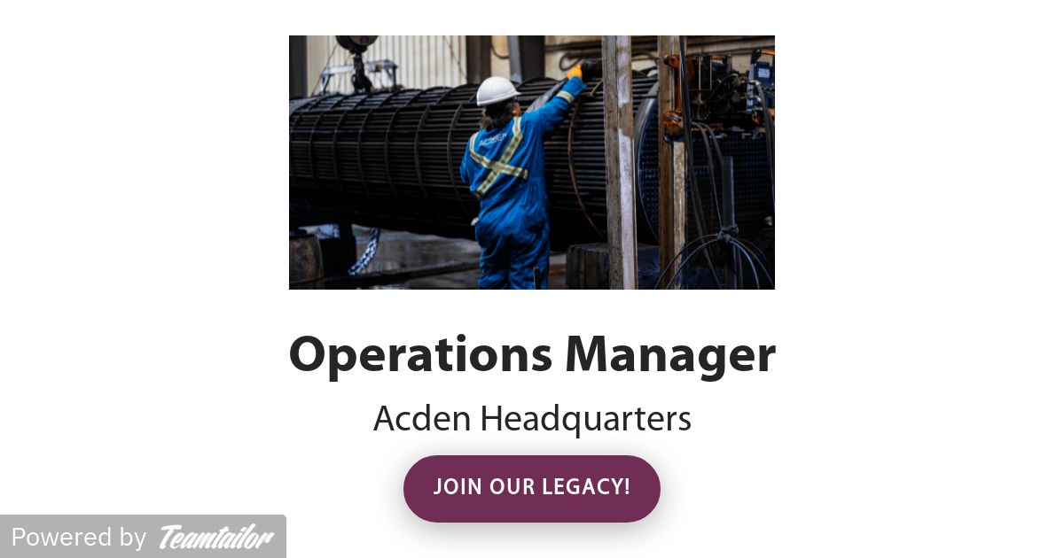Operations Manager - Acden