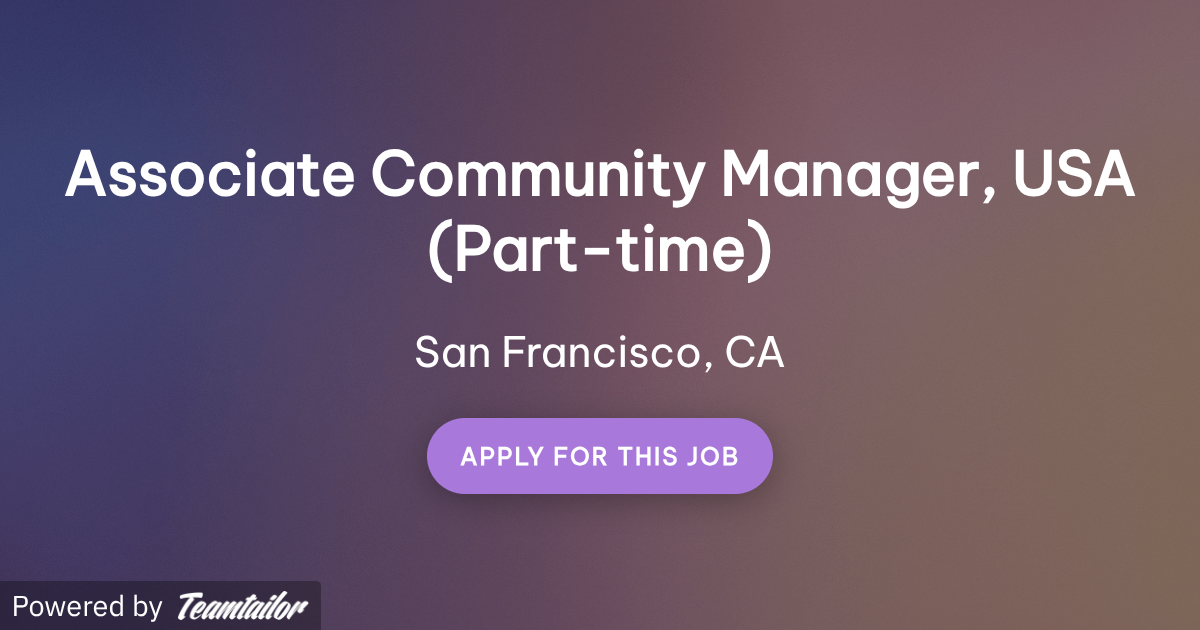 Associate Community Manager, USA (Part-time) - Opera