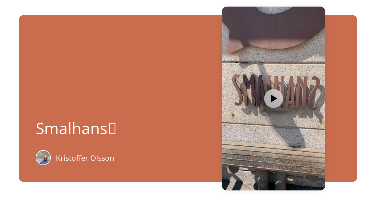 Smalhans😎 - Team stories - Eik&Friends
