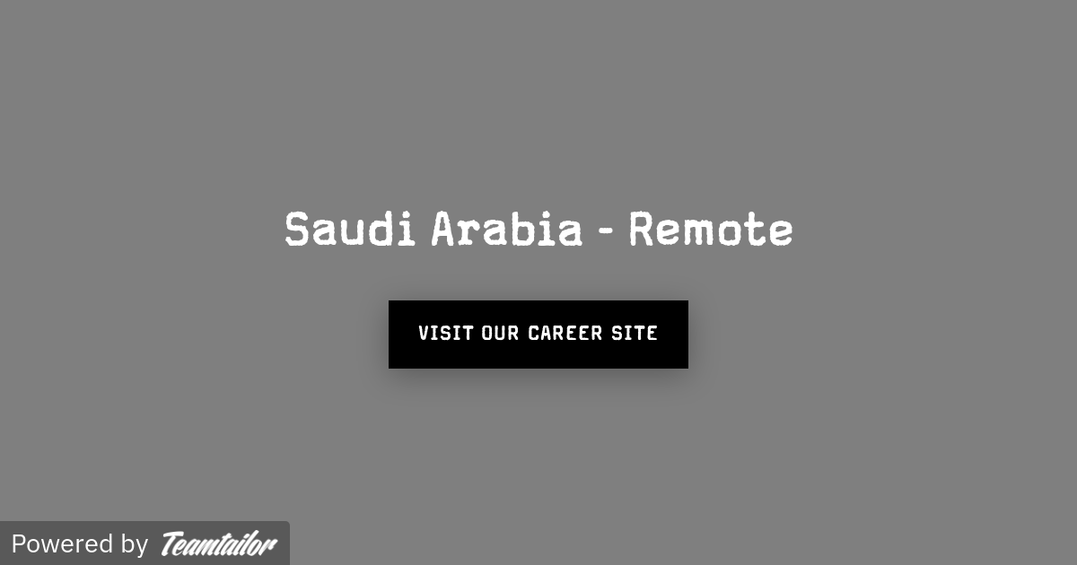 Saudi Arabia - Remote - Oatly AB