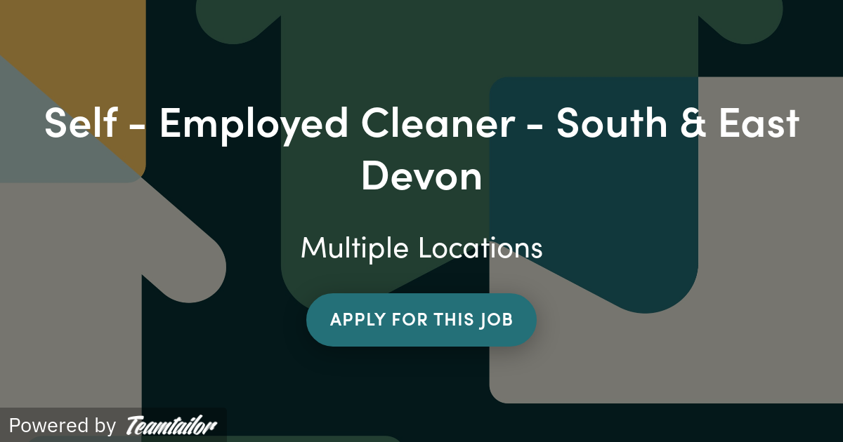 Self - Employed Cleaner - South & East Devon - The Travel Chapter