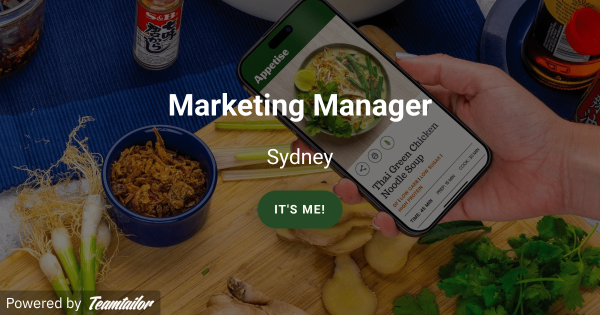 Marketing Manager - Appetise
