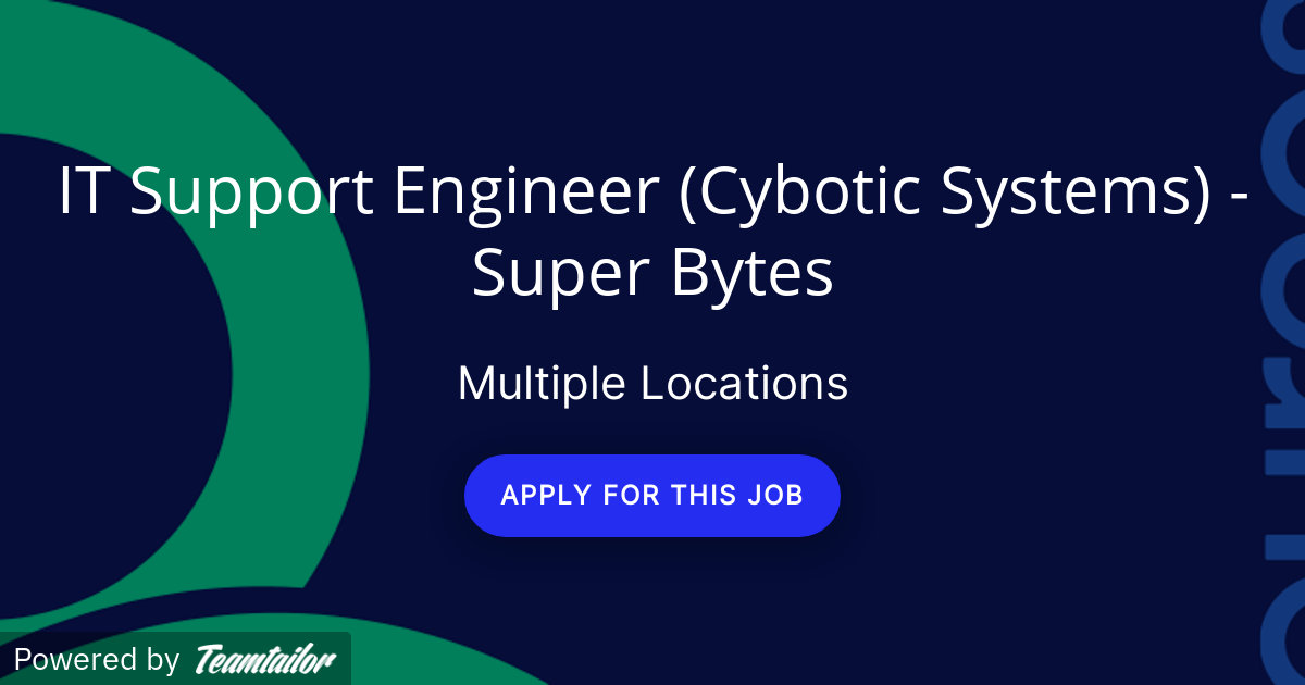 IT Support Engineer (Cybotic Systems) - Super Bytes - Qureos Inc