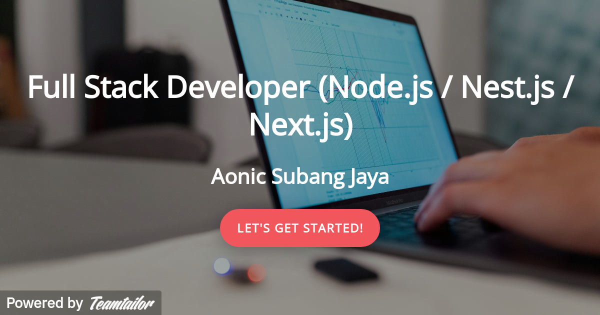 Full Stack Developer (Node.js / Nest.js / Next.js) - Aonic