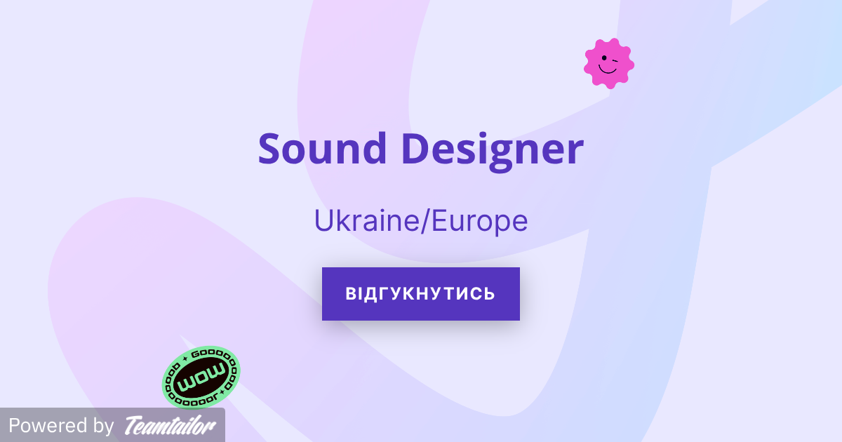 Sound Designer - UPSTARS