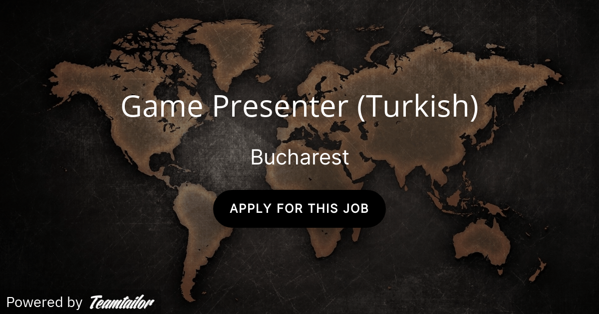 Game Presenter (Turkish) - David Kennedy Recruitment