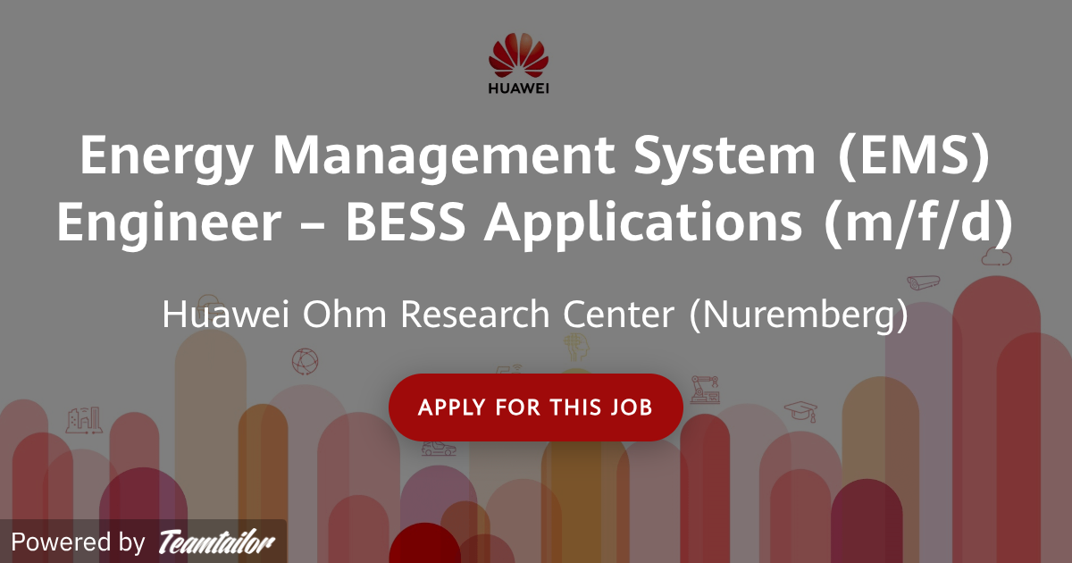 Energy Management System (EMS) Engineer – BESS Applications (m/f/d ...