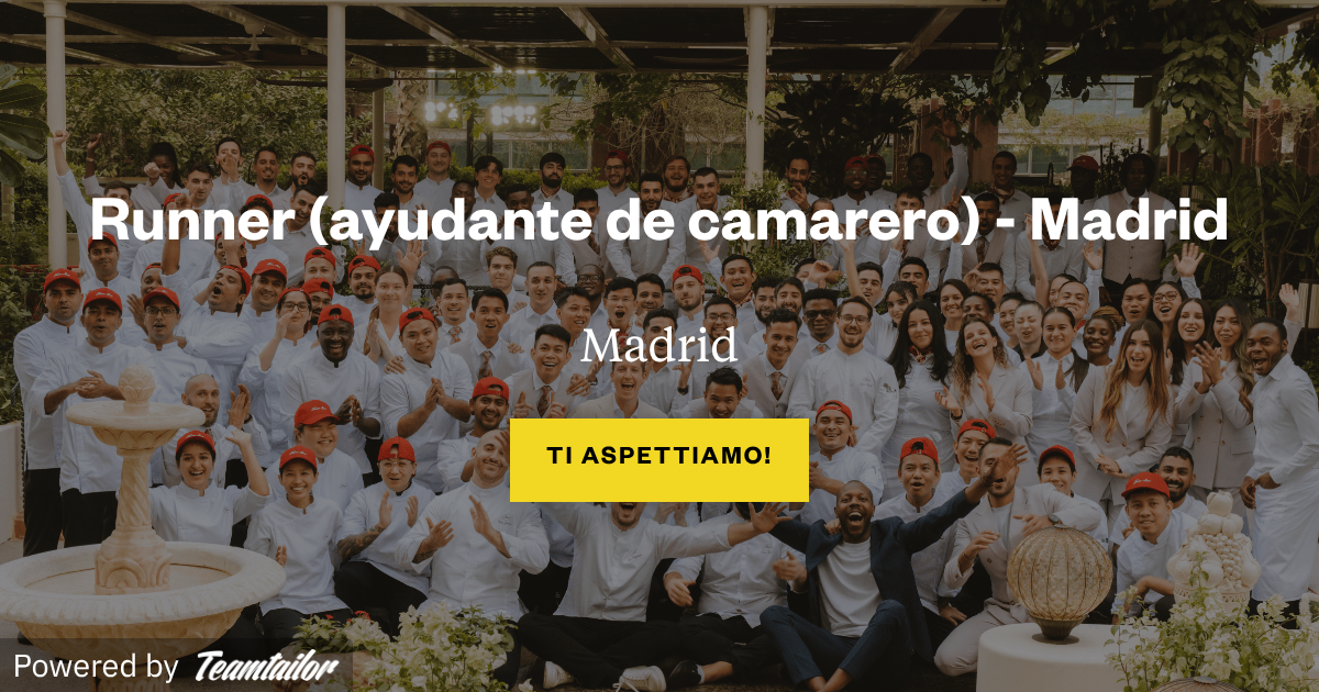 Runner (ayudante de camarero) - Madrid - Big Mamma