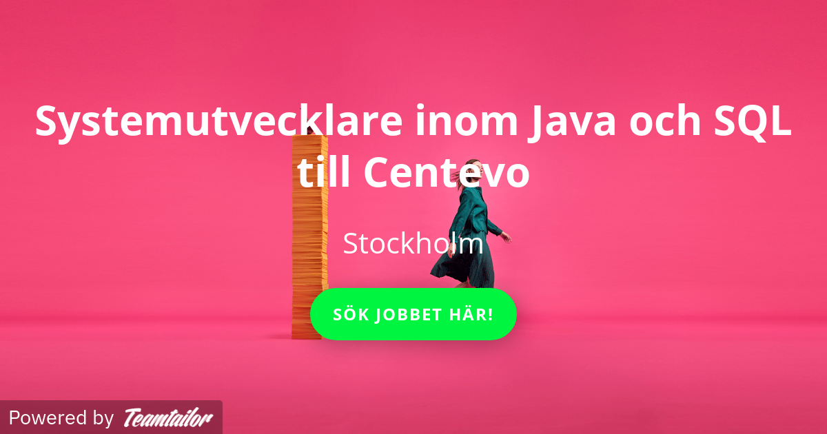 Systemutvecklare inom Java och SQL till Centevo - Bravura
