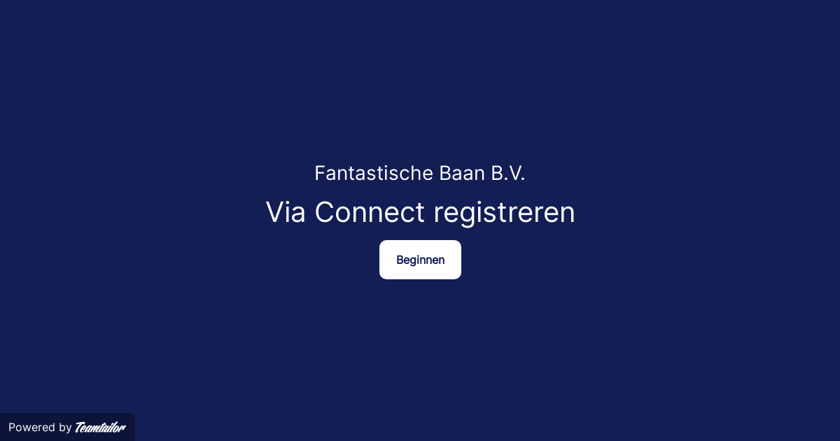 Fantastische Baan B.V. – Connect