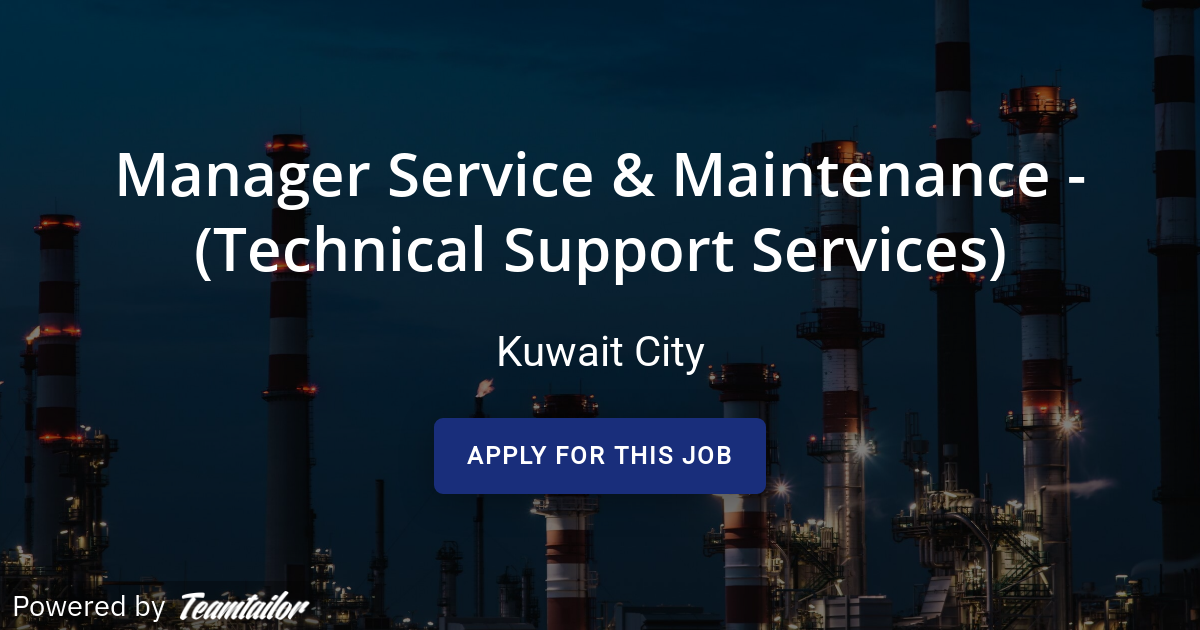 Manager Service & Maintenance - (Technical Support Services) - Sperton ...